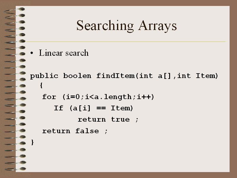 Searching Arrays